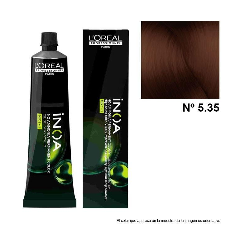L'Oréal Inoa Tinte Castaño Claro Dorado Caoba 5.35 - Alara