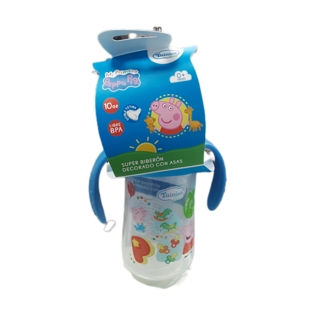 Peppa Pig Biberon Decor Boca Ancha Con Asas 10 Oz - ALARA